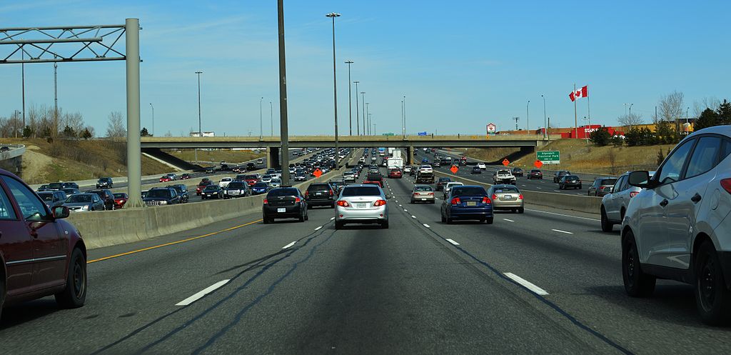Highway 401 at Weston Road in Toronto has volumes of over 500,000 ...