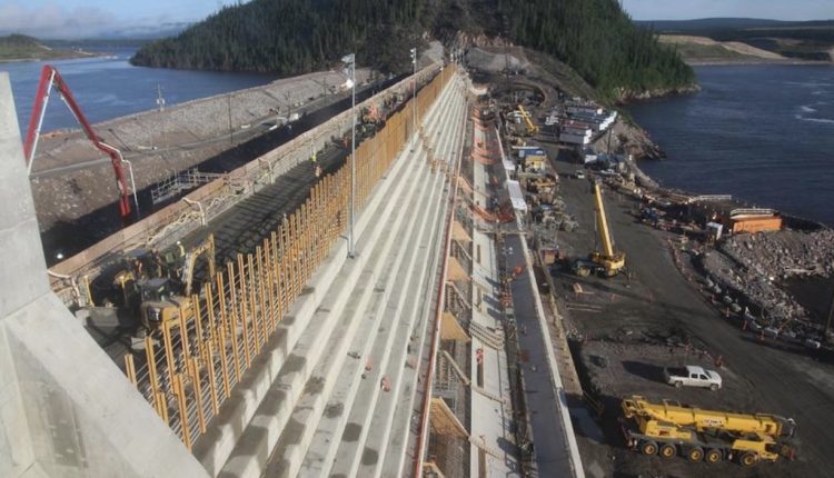 A view of Muskrat Falls dam construction in July, 2018. Photo via ...