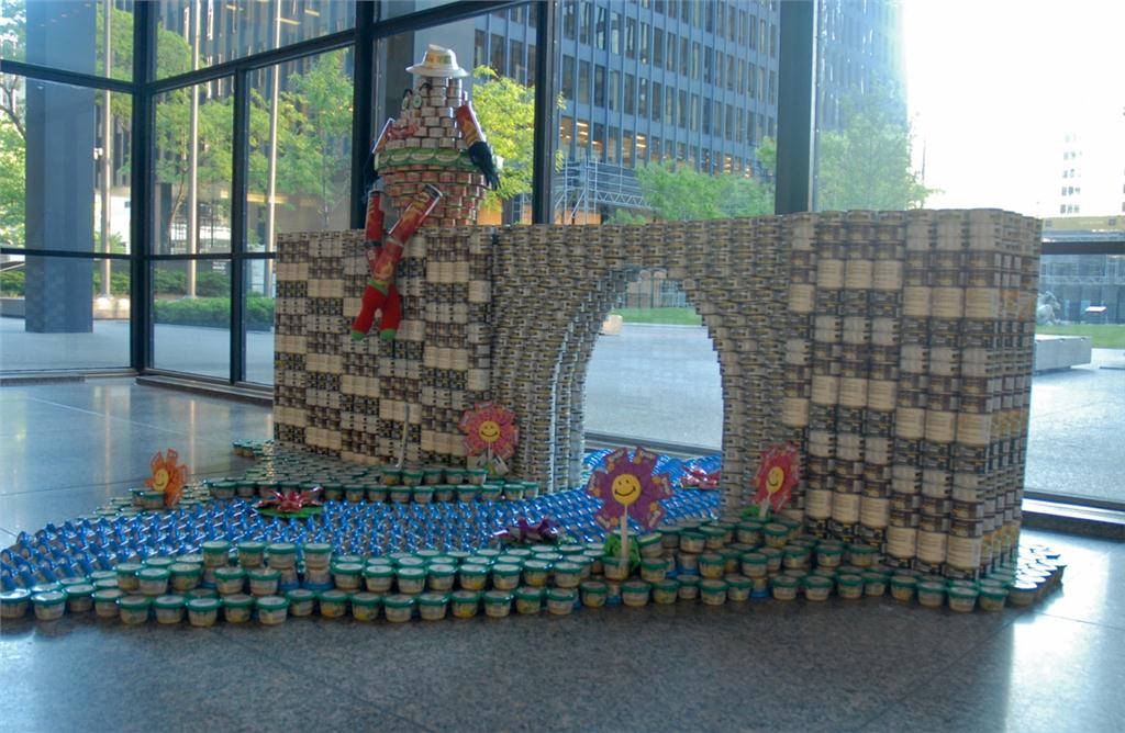 50,000 cans of food used in 'Canstructures'