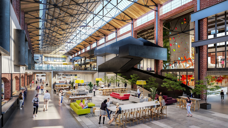 Glass Warehouse Interior. Rendering courtesy of mcCallumSather. - Building