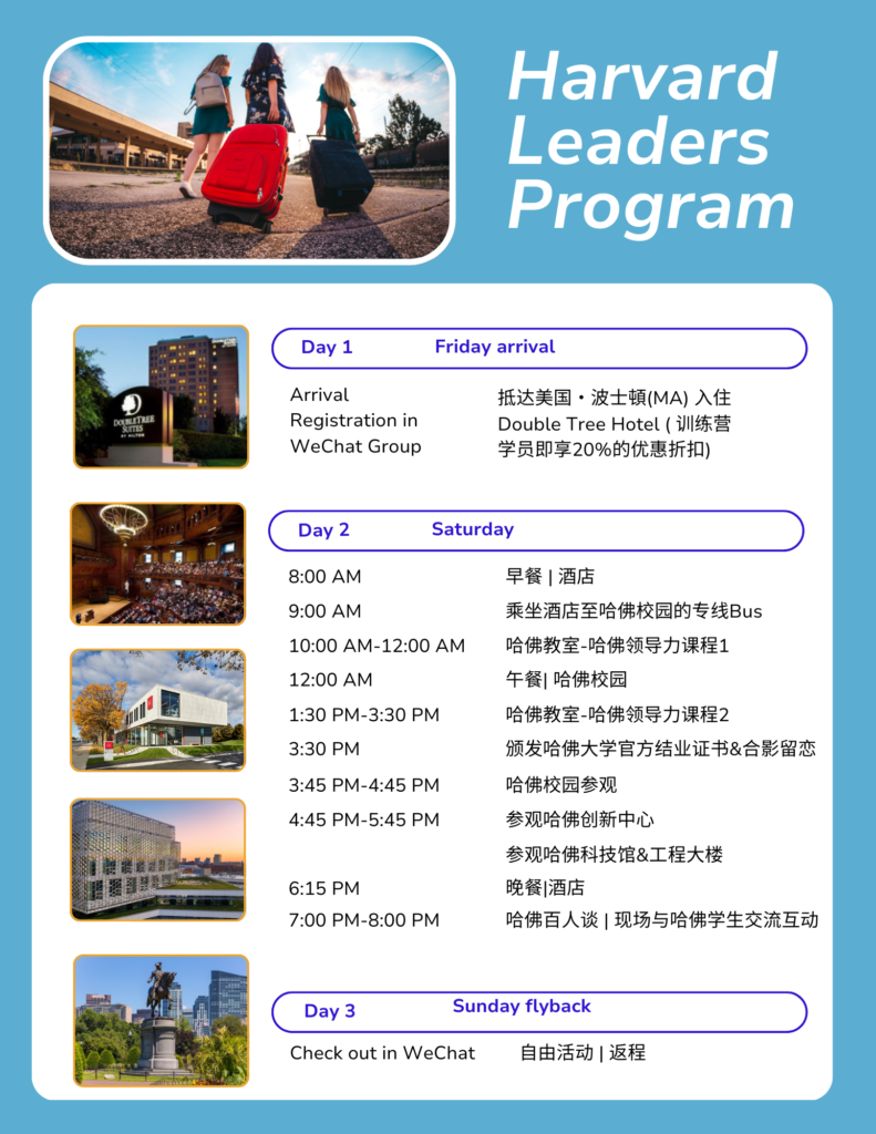 Harvard Leadership Program【哈佛领导力】周末营 – 传奇文化传媒