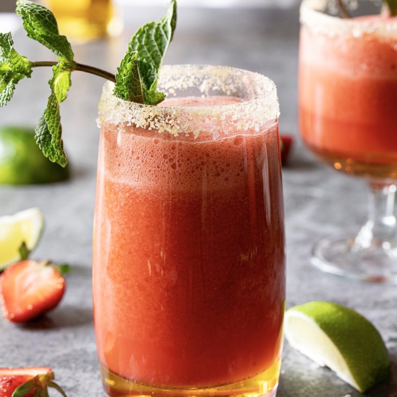 Mocktail fraises, érable et gingembre - K pour Katrine